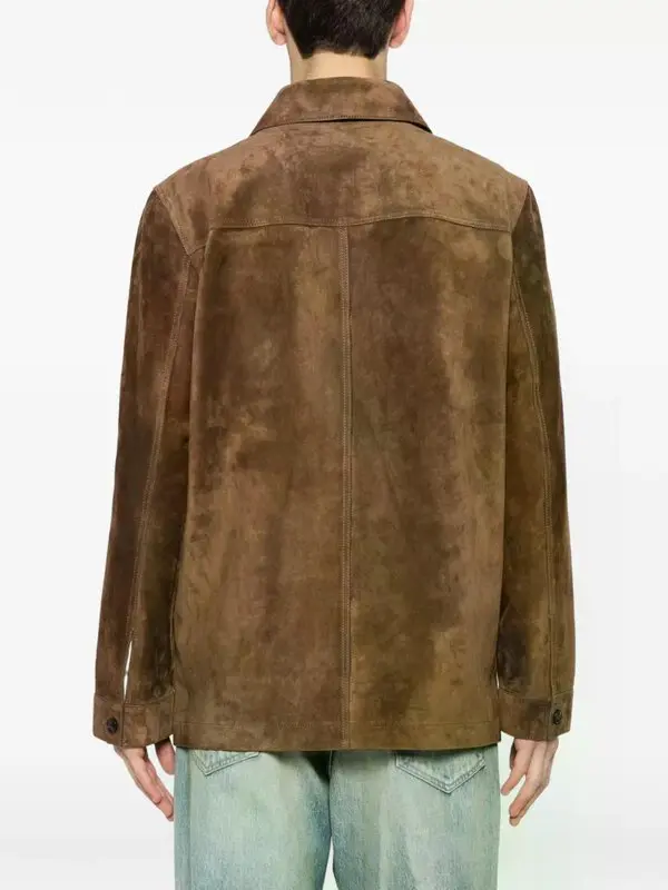 YVES SALOMON Buttoned Suede Jacket