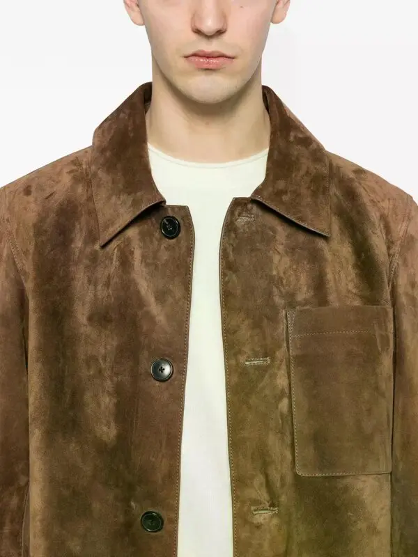YVES SALOMON Buttoned Suede Jacket