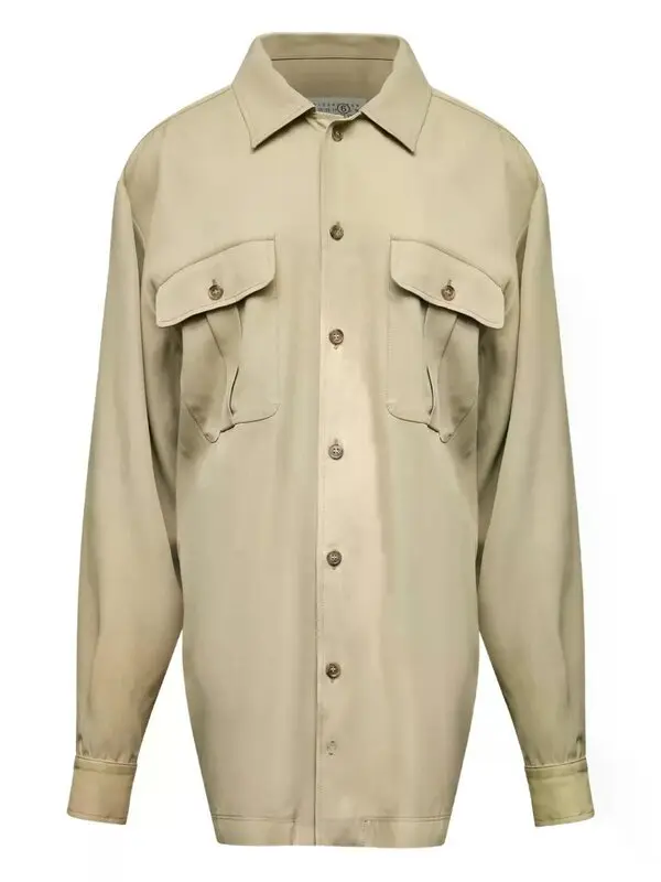 MAISON MARGIELA Button-up Shirt Dress - Neutrals