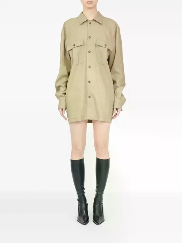 MAISON MARGIELA Button-up Shirt Dress - Neutrals