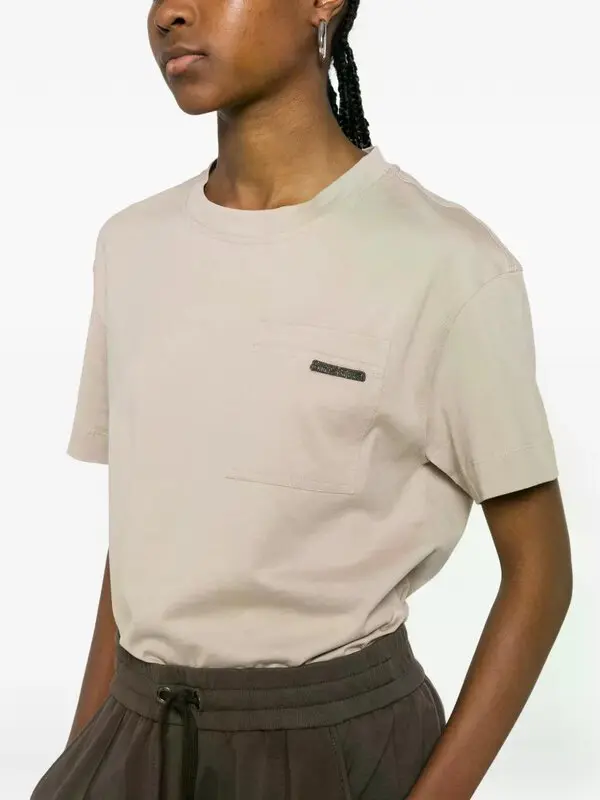 Brunello Cucinelli Chest Pocket T-shirt - Neutrals