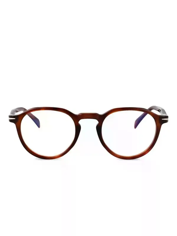 DB EYEWEAR BY DAVID BECKHAM Round Frame Eyeglasses - Brown