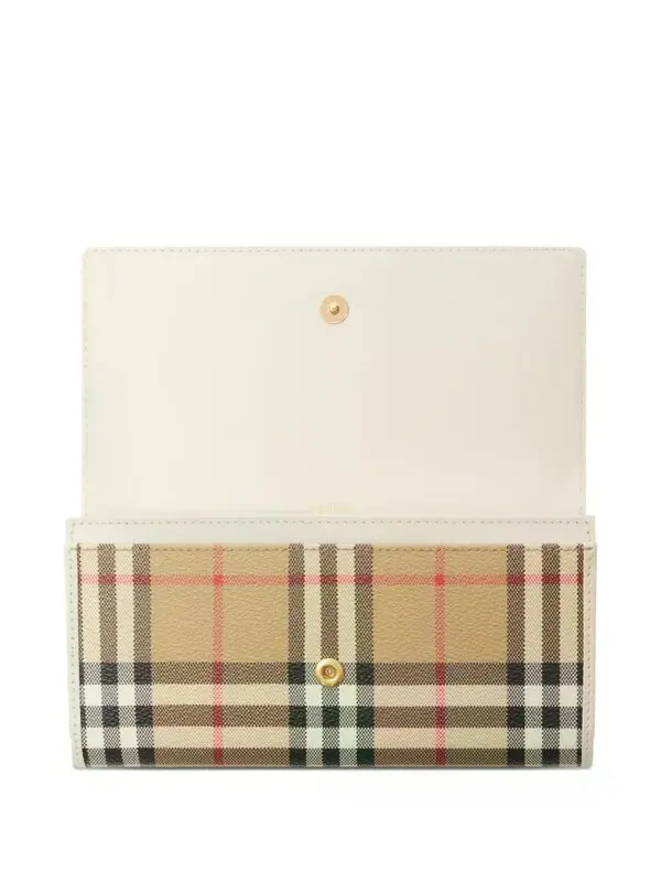 Burberry Check Continental Wallet - Neutrals