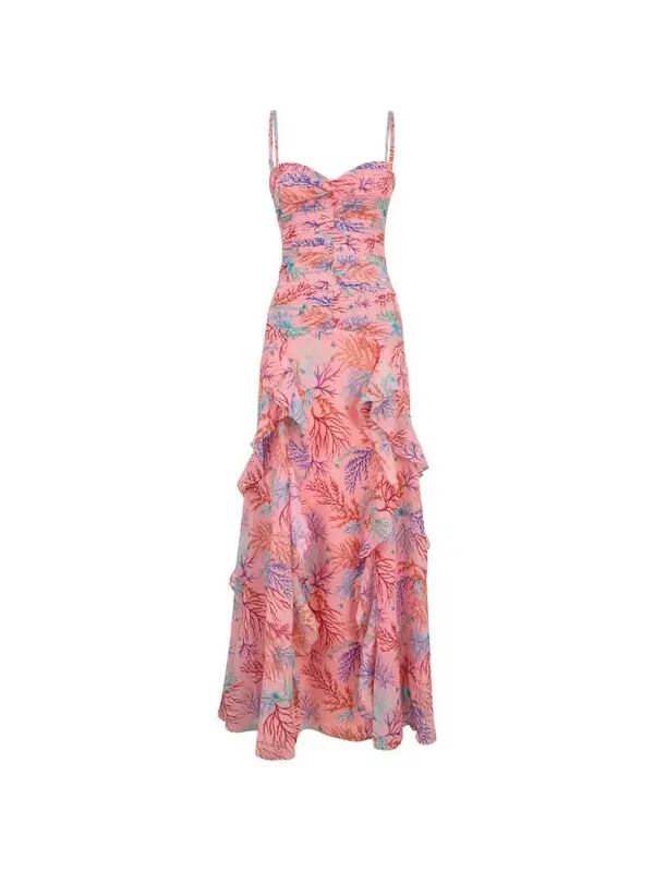 PatBO Ruffled Seaweed Gown - Pink