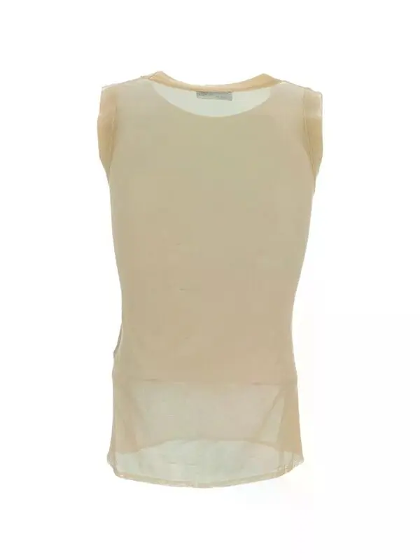 DURAZZI MILANO Sleeveless Scoop Neck Top - Neutrals