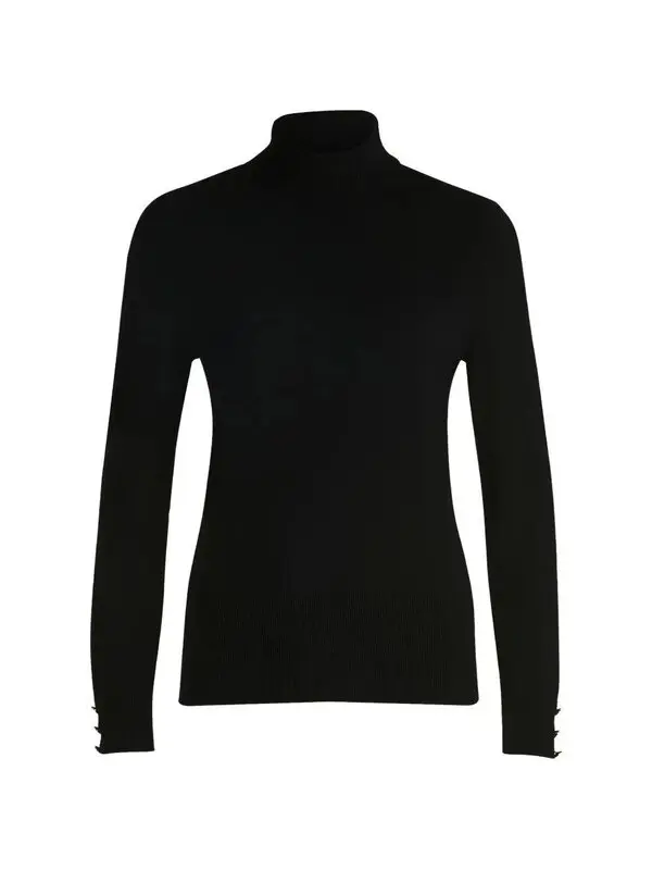 BETTY BARCLAY Button-cuff Turtleneck Top
