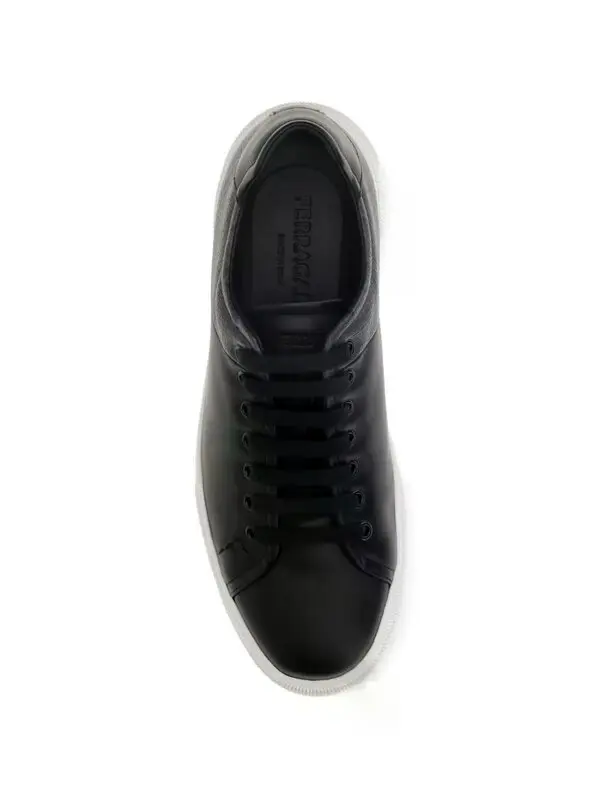 FERRAGAMO Logo-pattern Leather Sneakers