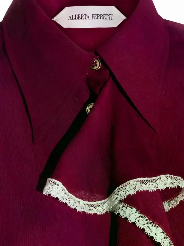Alberta Ferretti Ruffled Shirt - Purple