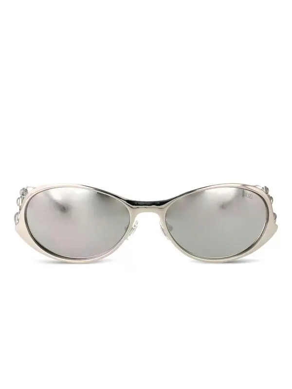 DIESEL Oval-frame Embellished Sunglasses - Gold