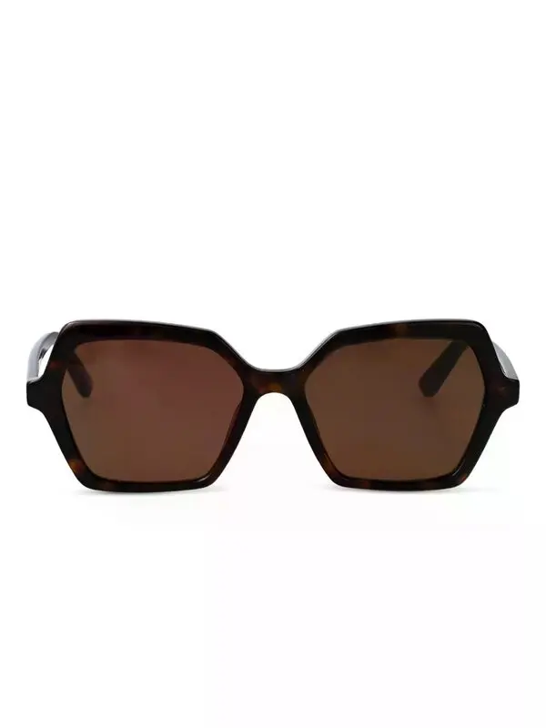 Alexander McQueen Geometric Sunglasses - Brown
