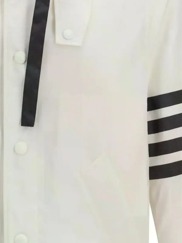 Thom Browne Stripe-detail Hooded Coat