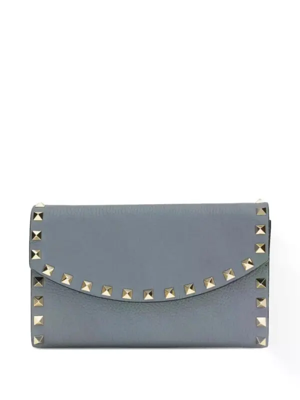 Valentino Garavani Rockstud Leather Shoulder Bag - Blue