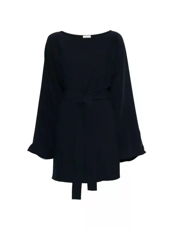 P.a.r.o.s.h Belted-waist Mini Dress - Blue