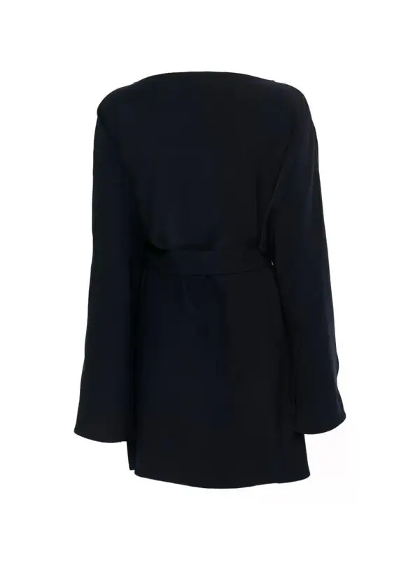 P.a.r.o.s.h Belted-waist Mini Dress - Blue