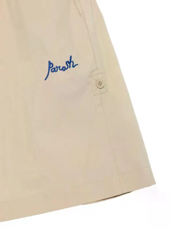 P.a.r.o.s.h Logo-detail Shorts - Neutrals