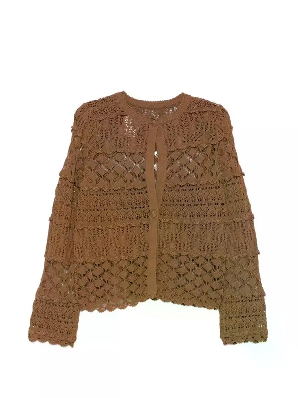 SEMICOUTURE Crochet Knit Cardigan