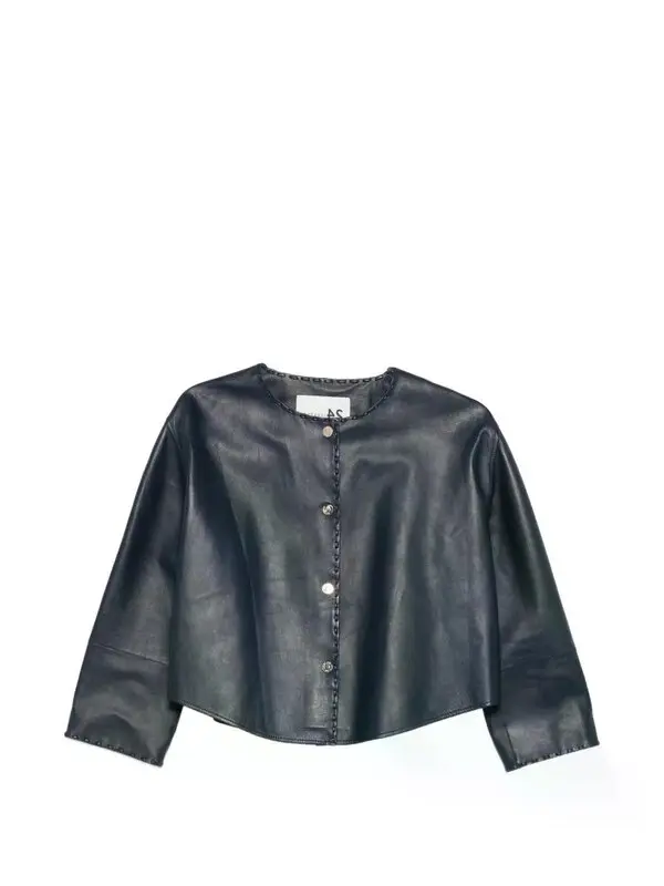 MANZONI 24 Buttoned Leather Jacket