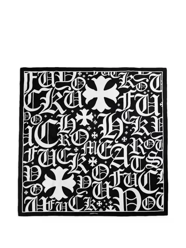 Chrome Hearts Cross Logo Scarf - Black