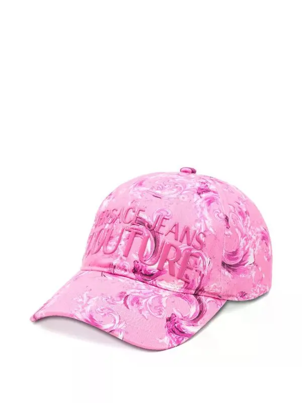 Versace Baroque-print Cap - Pink