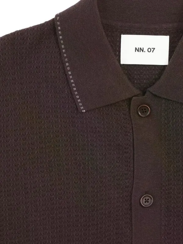 Nn07 Nalo Textured-knit Shirt - Brown