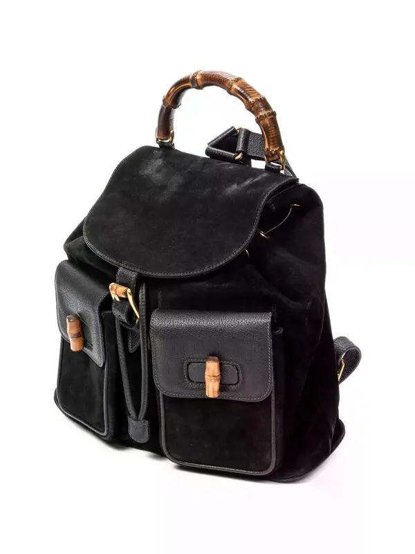 Gucci Bamboo Backpack - Black