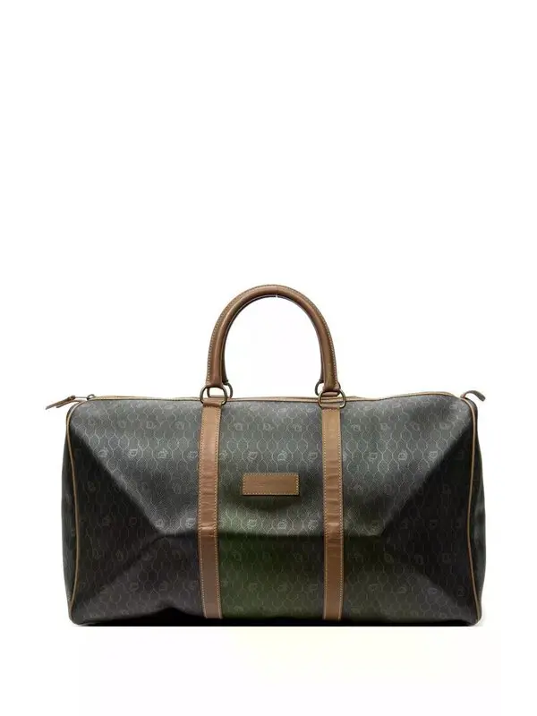 Dior Honeycomb-pattern Panelled Duffle Bag - Brown