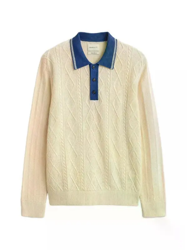 Gant Cable-knit Polo Shirt