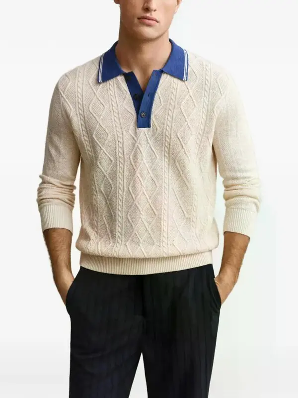 Gant Cable-knit Polo Shirt
