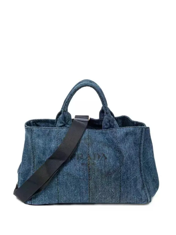 Prada Canapa Denim Tote
