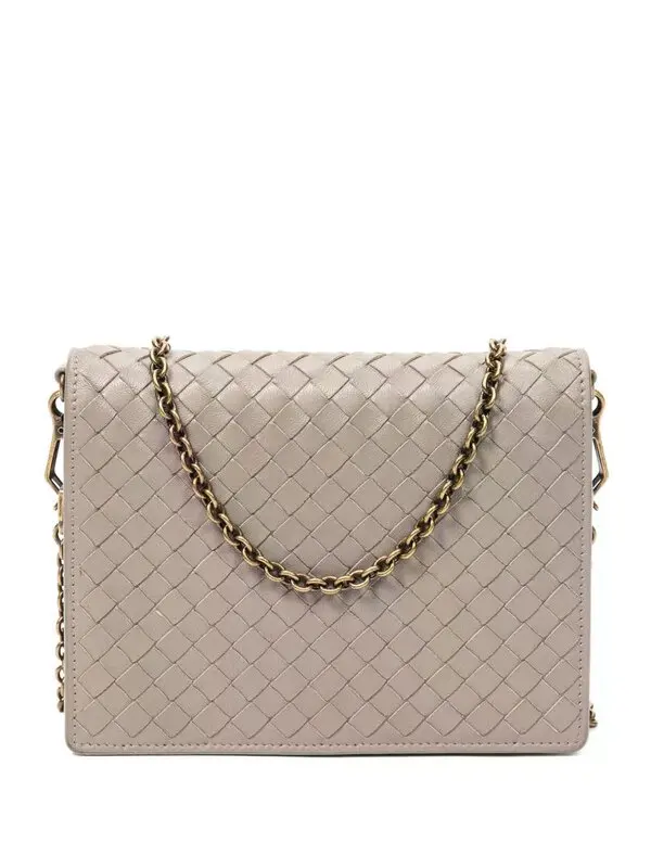 Bottega Veneta Flap Wallet On Chain Shoulder Bag - Neutrals