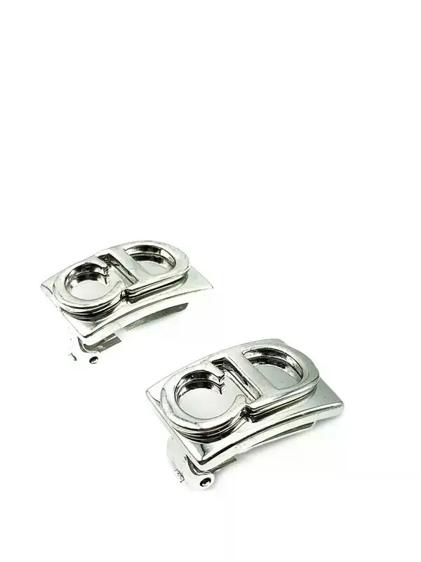 Dior 1980s Logo Clip-on Earrings