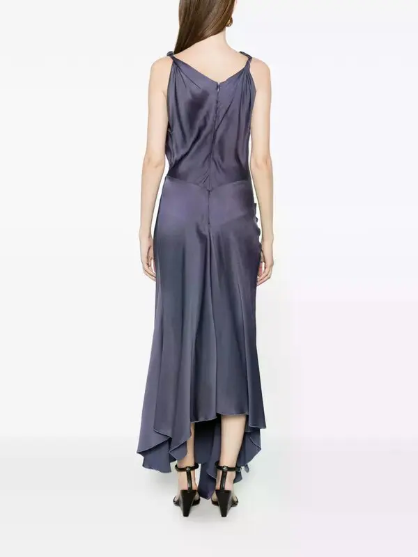 Victoria Beckham Posy Draped Asymmetric Dress - Blue
