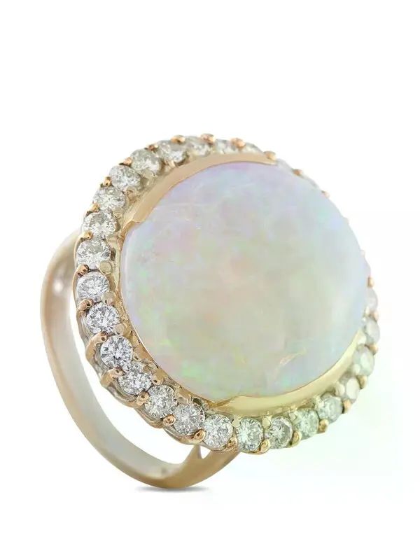 LB EXCLUSIVE Diamond Opal Embellished Ring