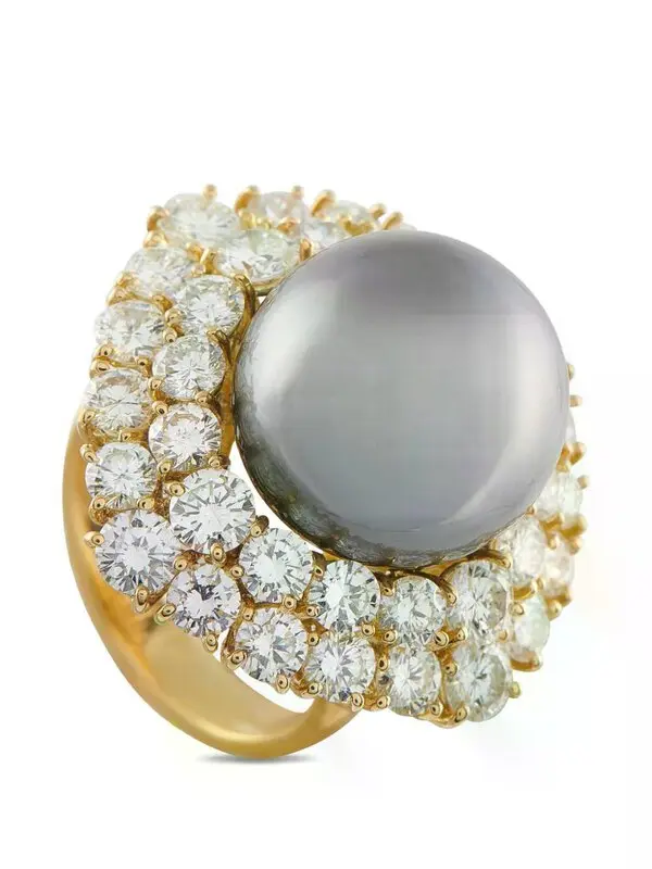 LB EXCLUSIVE Diamond And Pearl Ring
