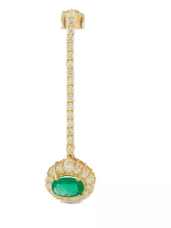 LB EXCLUSIVE Diamond Emerald Drop Earrings