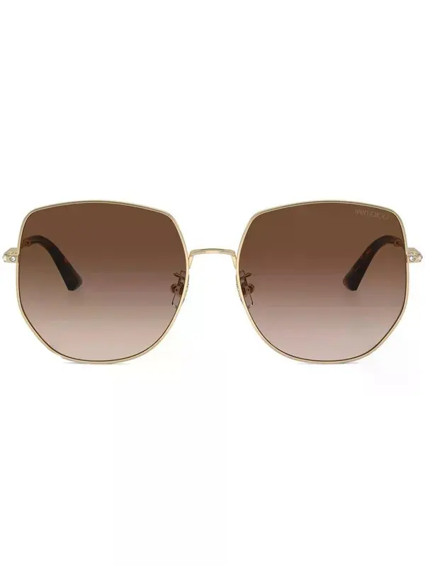 JIMMY CHOO Crystal-embellished Sunglasses - Gold
