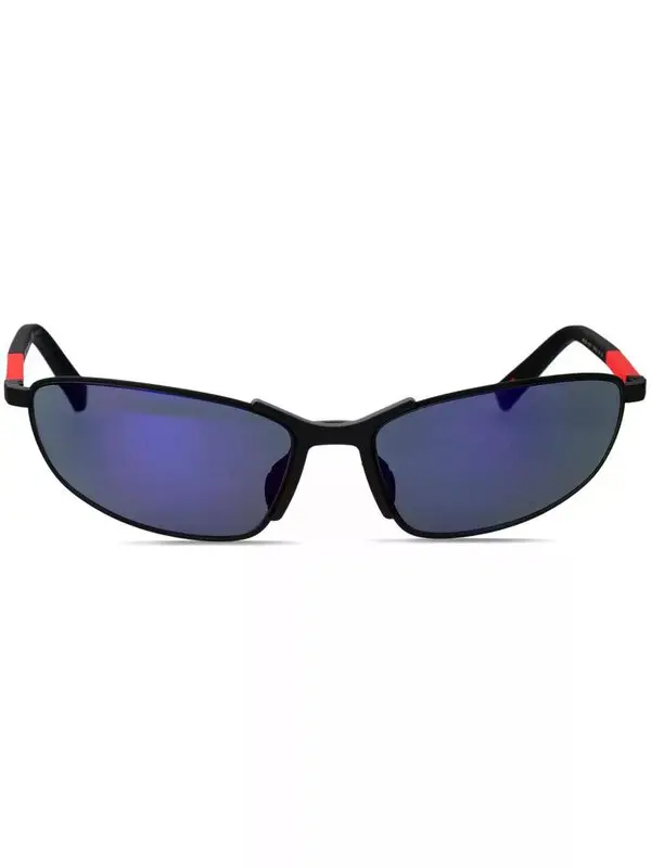 Prada Linea Rossa Oval-frame Sunglasses - Black