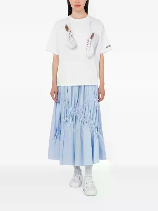 Moschino Gathered Tie Skirt - Black