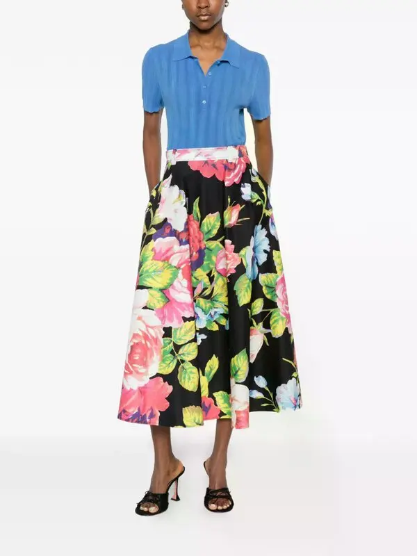 Moschino Floral Print A-line Skirt