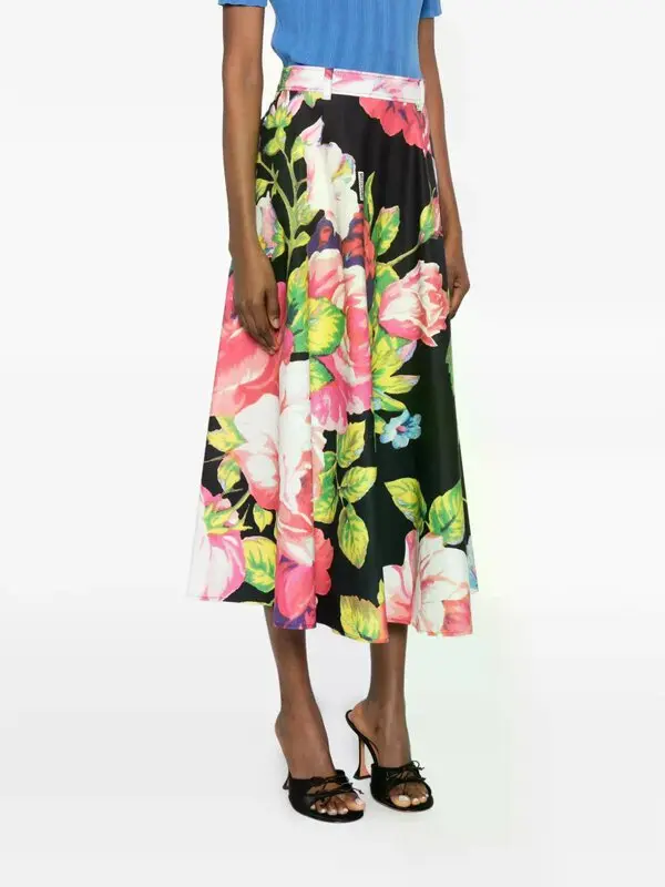 Moschino Floral Print A-line Skirt