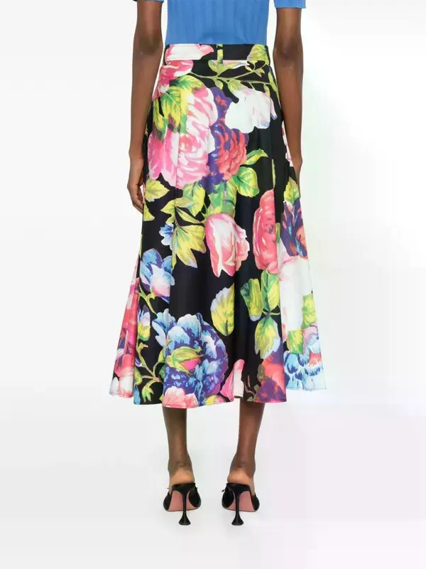 Moschino Floral Print A-line Skirt