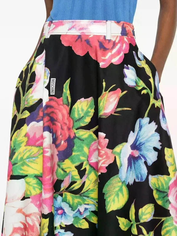 Moschino Floral Print A-line Skirt
