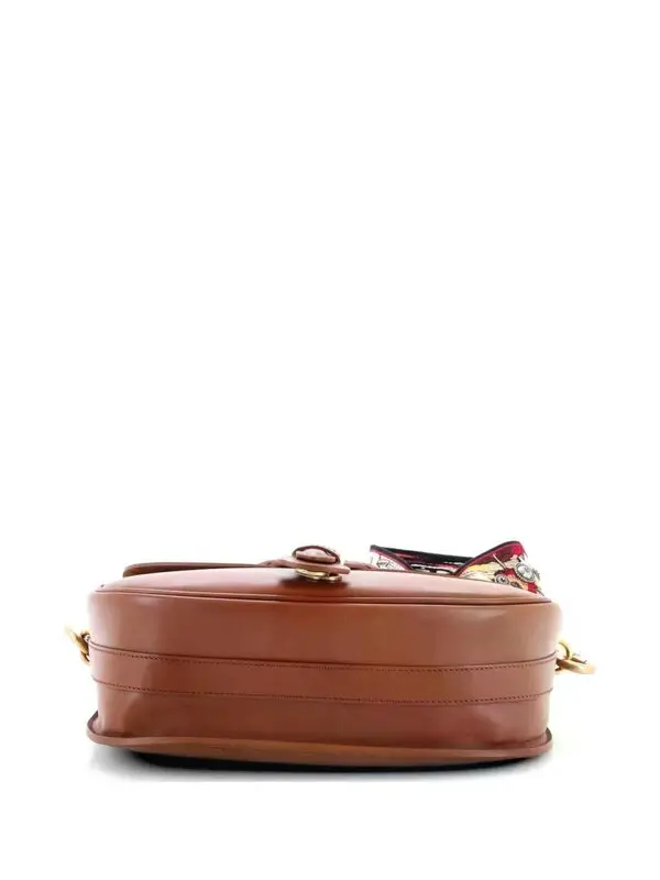 Dior Bobby Flap Leather Large Crossbody Bag - Brown