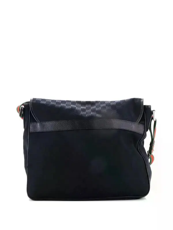 Gucci Web Strap Flap Messenger Gg Canvas Medium