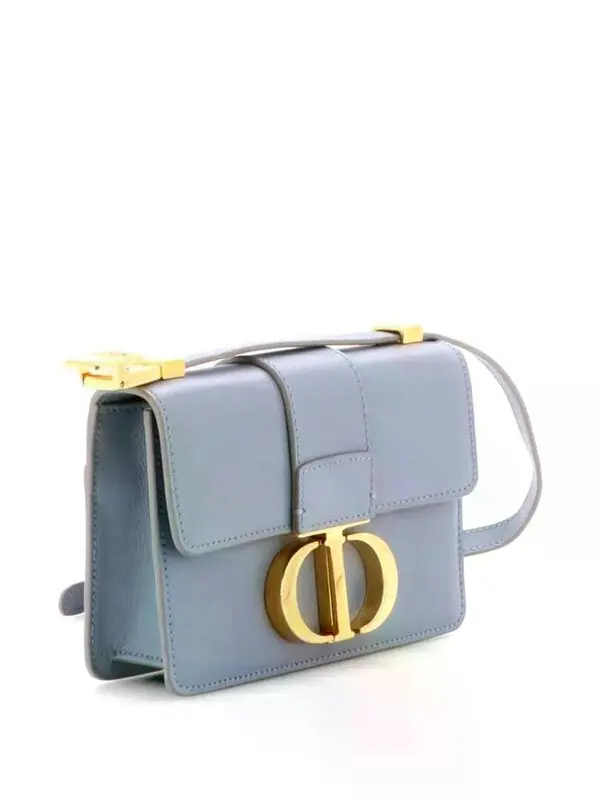 Dior 30 Montaigne Flap Leather Micro Shoulder Bag - Blue