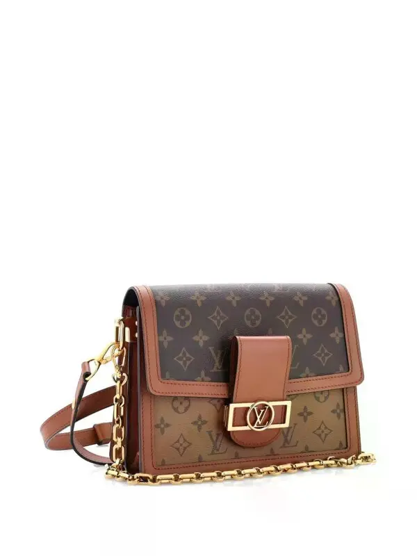 LOUIS VUITTON Dauphine Reverse Monogram Canvas Mm Shoulder Bag - Brown