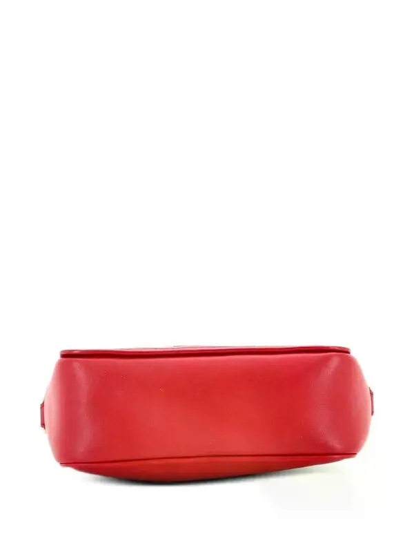 Fendi Camera Bag Zucca Embossed Leather Small Crossbody Bag - Red