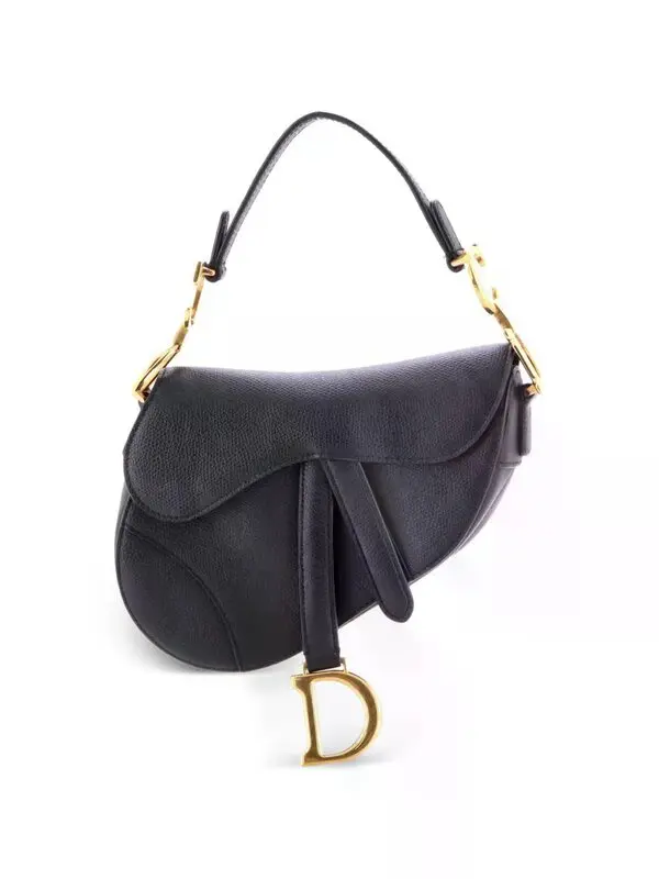 Dior Leather Saddle Shoulder Bag - Black