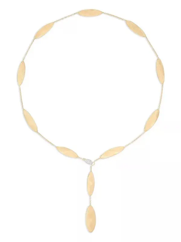 Marco Bicego 18k Yellow Lunaria Twist Diamond Necklace - Gold