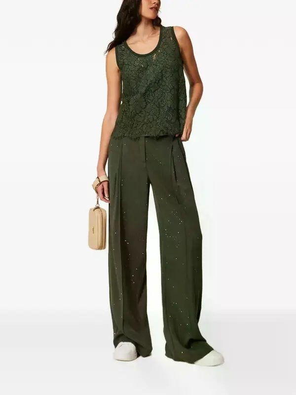 TWINSET Studded Twill Trousers